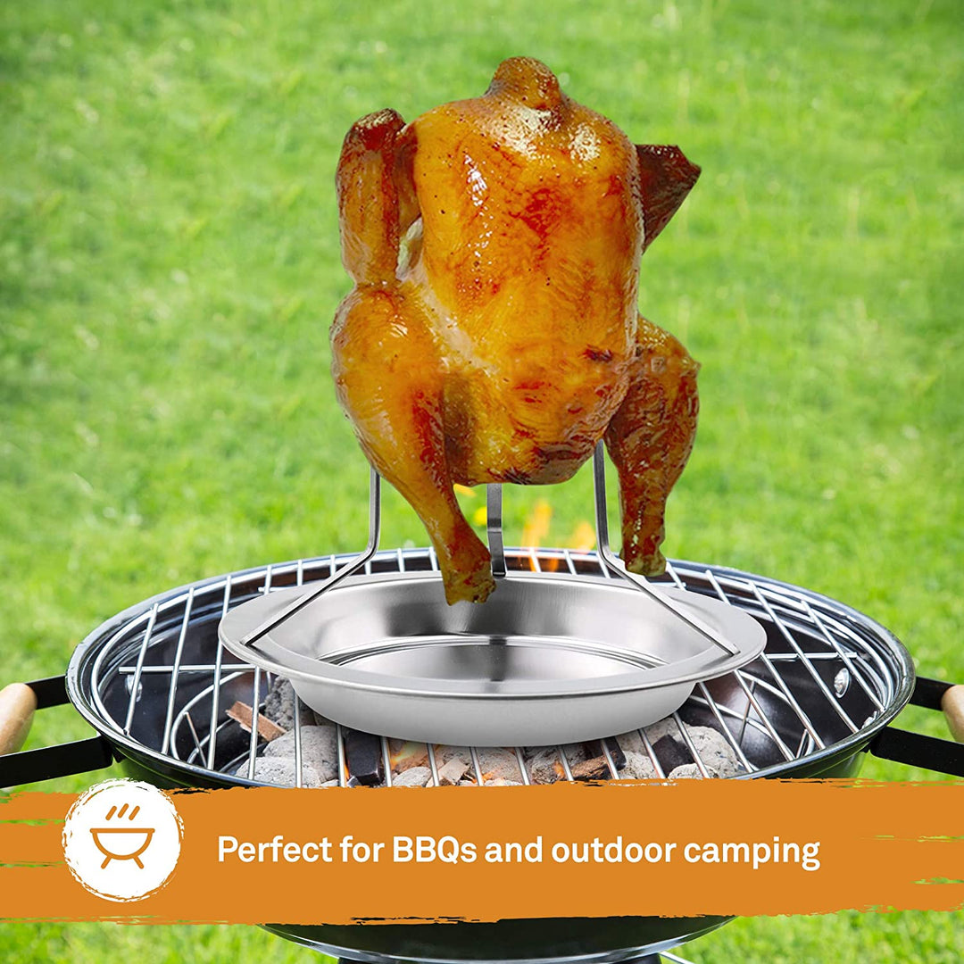 Folding BBQ Chicken Roaster with Pan – volila