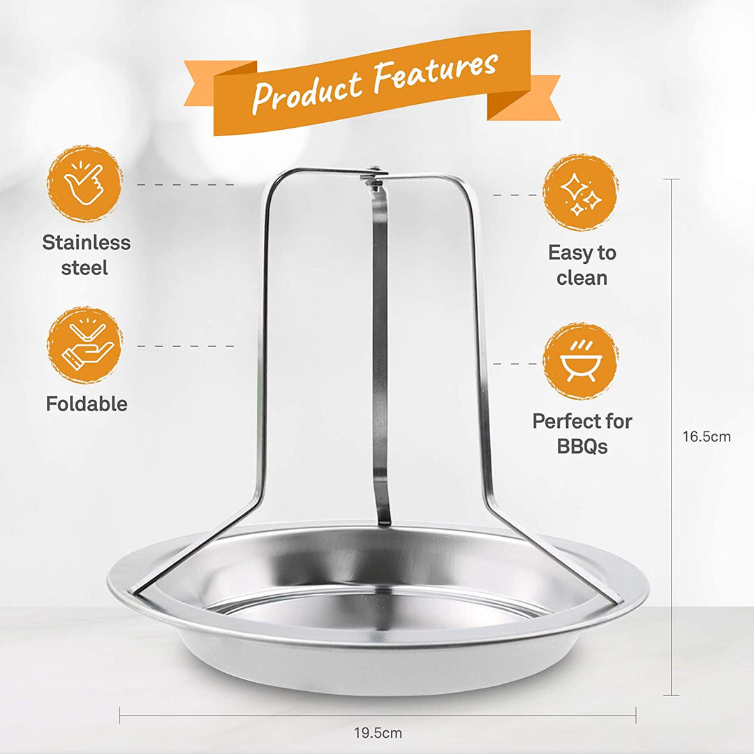 Folding BBQ Chicken Roaster with Pan – volila